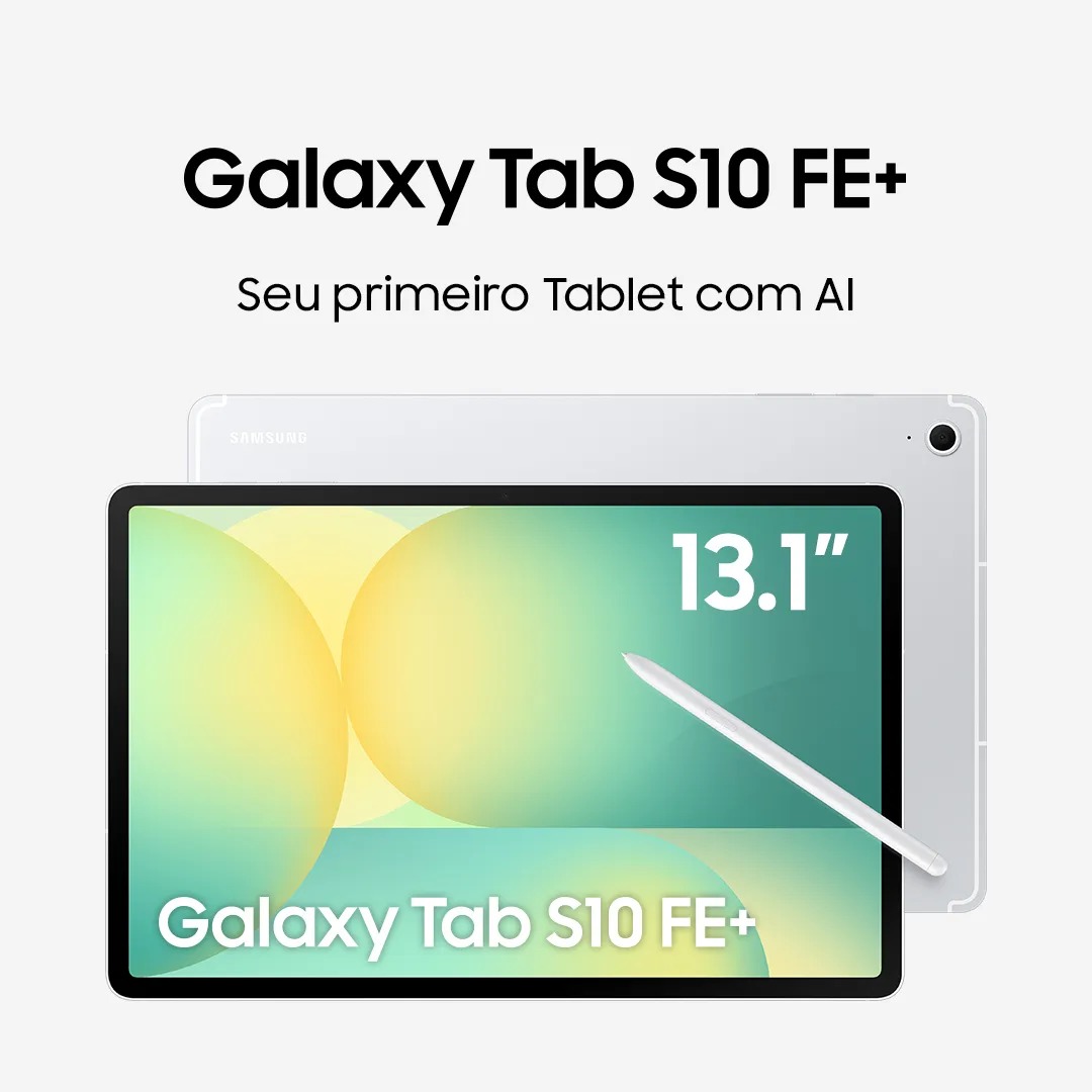 Tablet Samsung Galaxy Tab S10 FE+ WiFi, 128GB, 8GB, Tela 13.1″ 90Hz, S ...